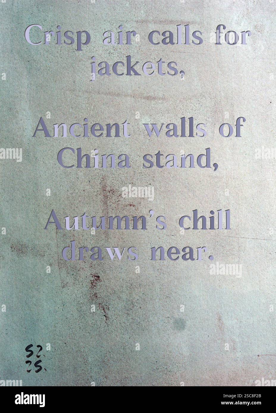 Crisp air calls for jackets, Ancient walls of China stand, Autumn's ...