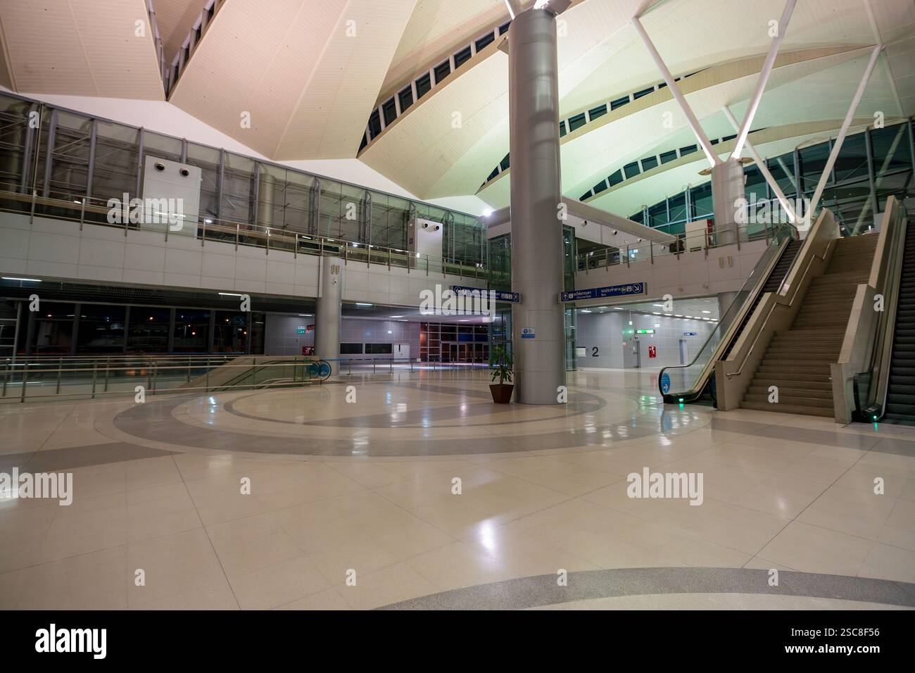 Bangkok, Thailand - January 23, 2020: interior of Makkasan station ...