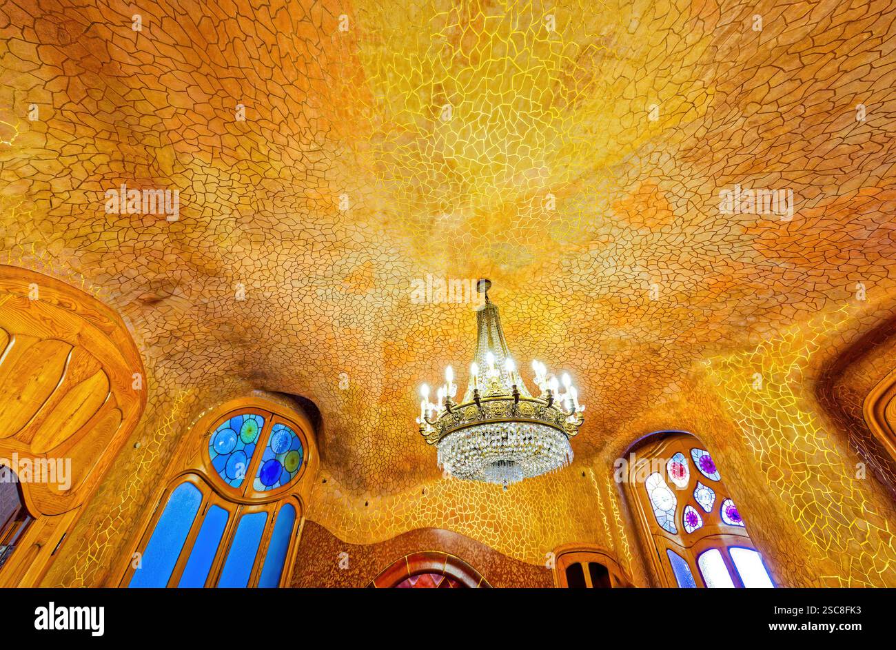 Interior and inner chambers Gaudi's creation- House Casa Batllo. Spain ...