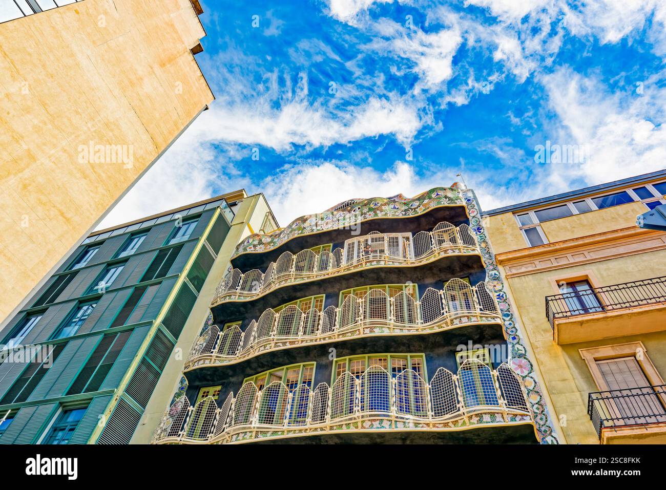 Interior and inner chambers Gaudi's creation- House Casa Batllo. Spain ...