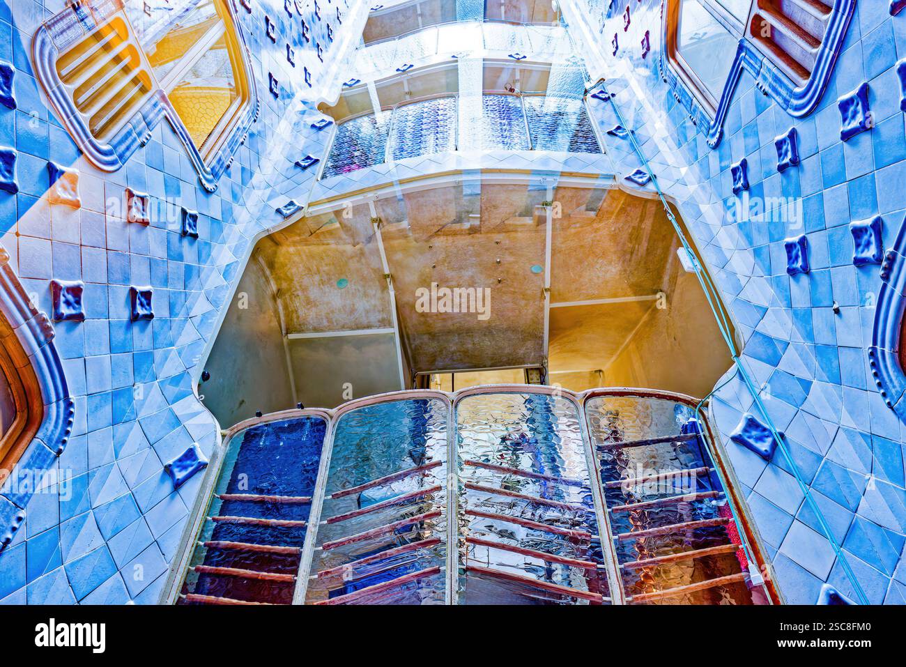 Interior and inner chambers Gaudi's creation- House Casa Batllo. Spain ...