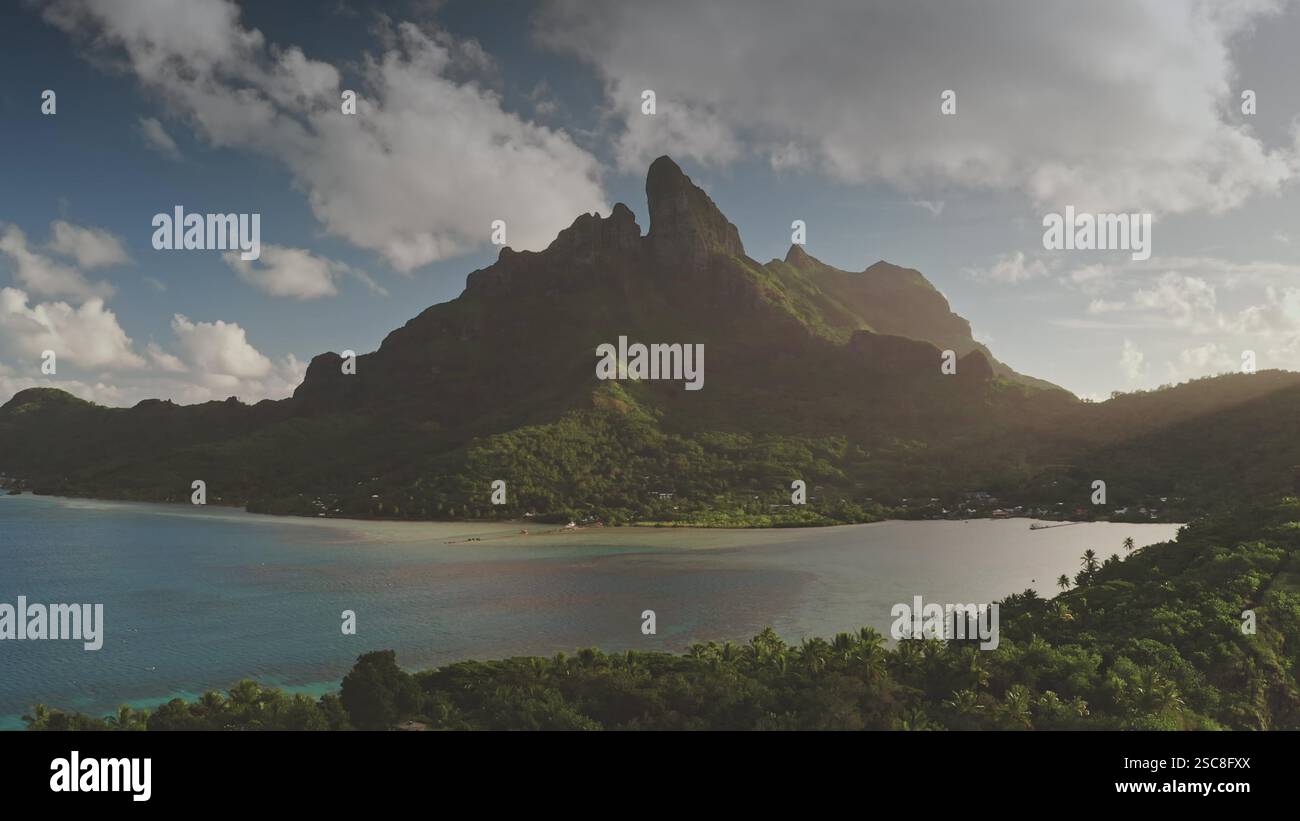 Stunning drone footage highlights majestic mount Otemanu rising over ...