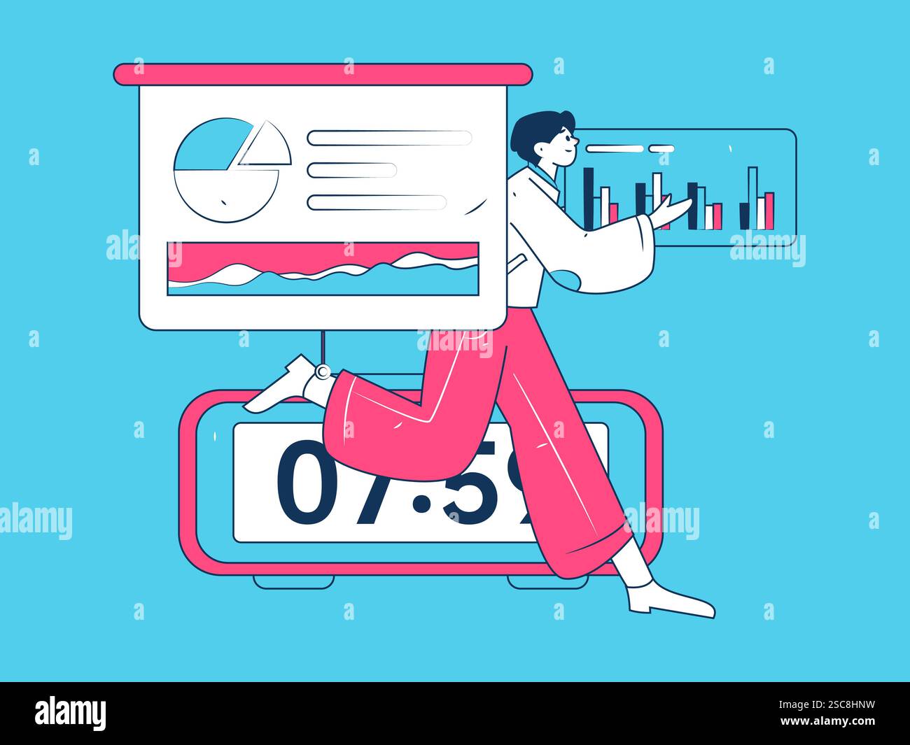 People exercising healthy running vector internet operation ...