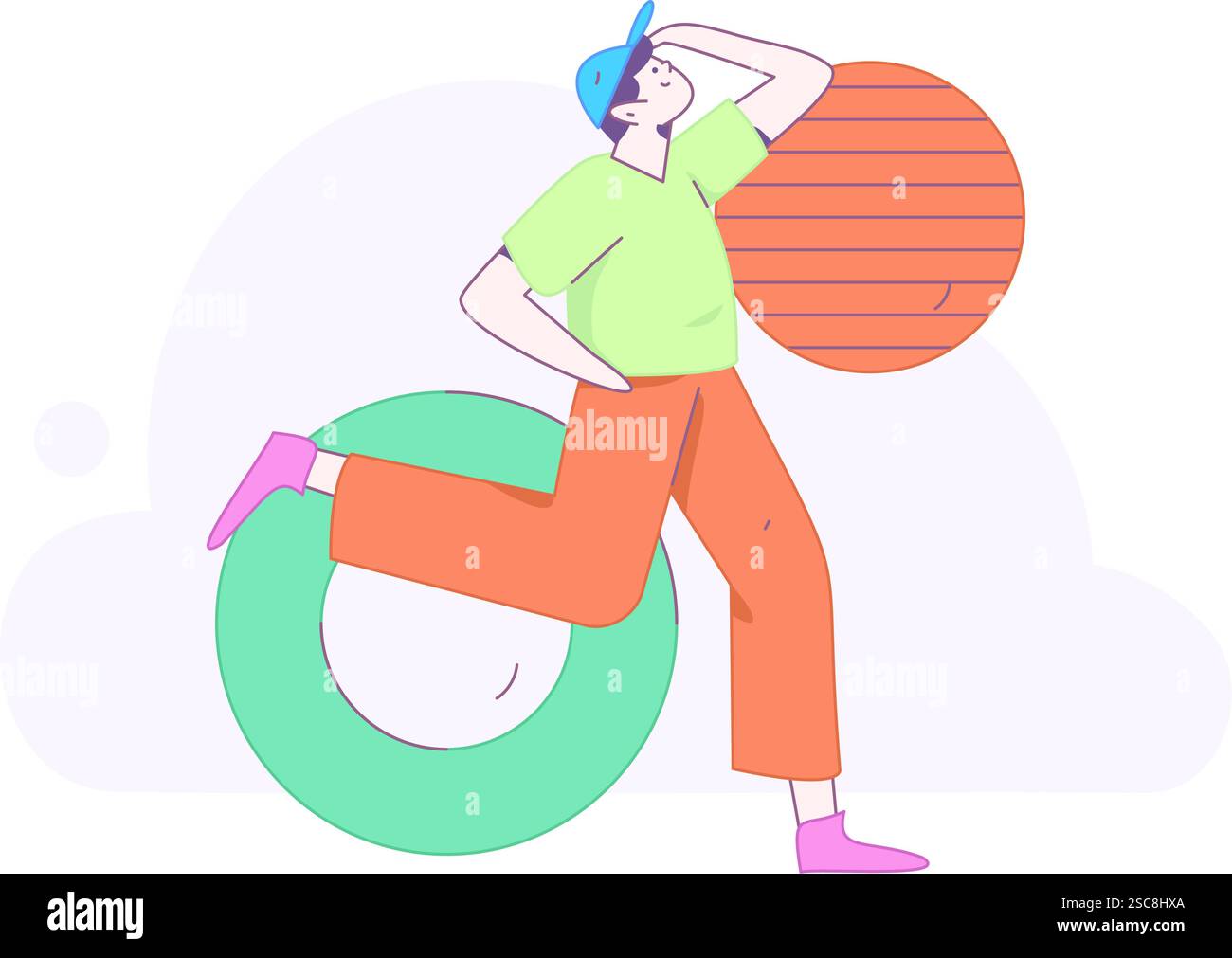 People exercising healthy running vector internet operation ...