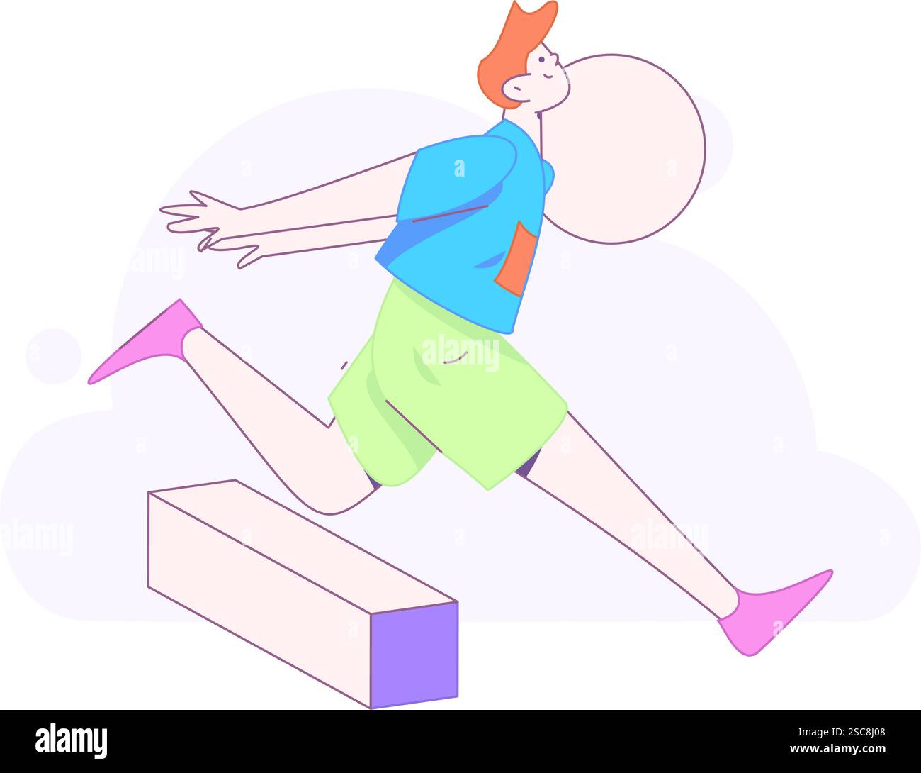 People exercising healthy running vector internet operation ...