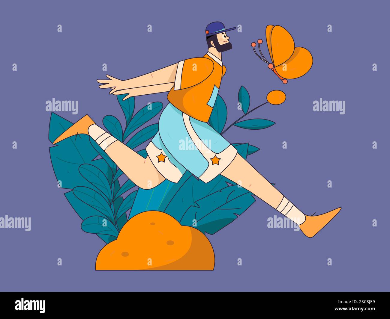 People exercising healthy running vector internet operation ...