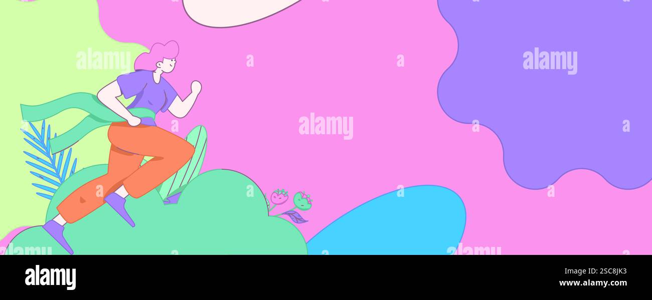 People exercising healthy running vector internet operation ...