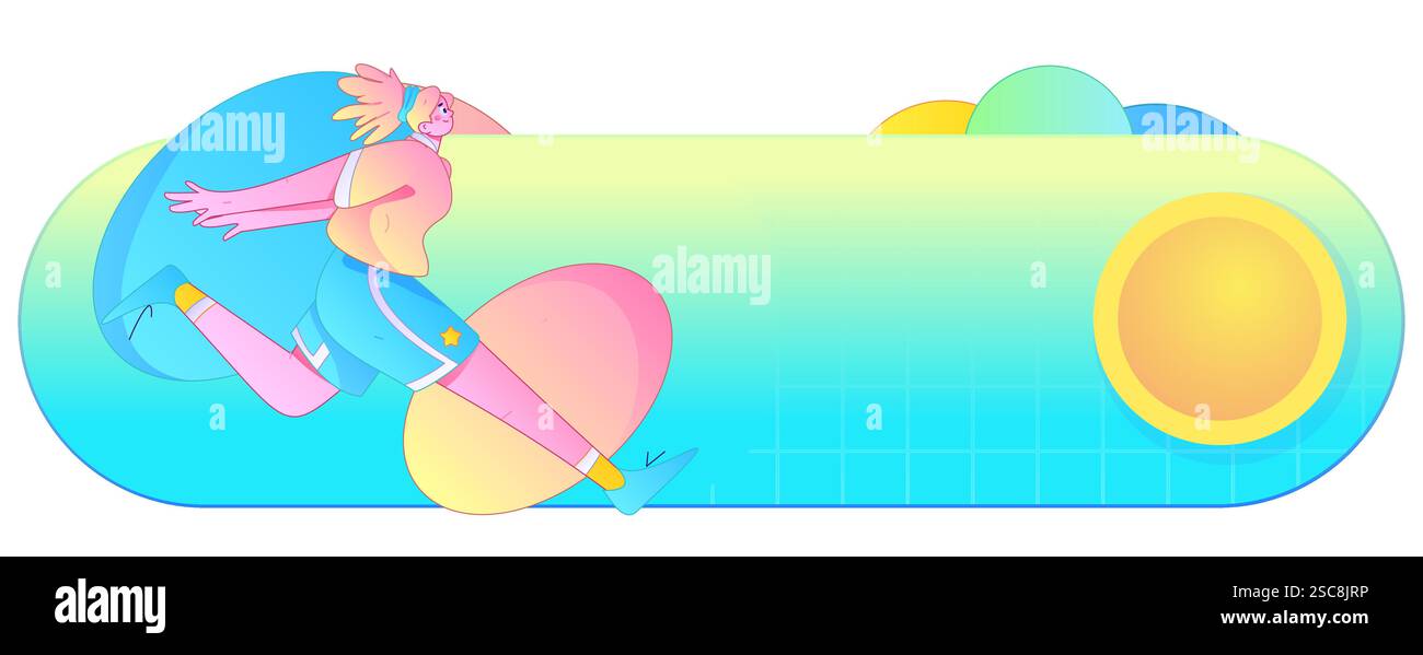 People exercising healthy running vector internet operation ...