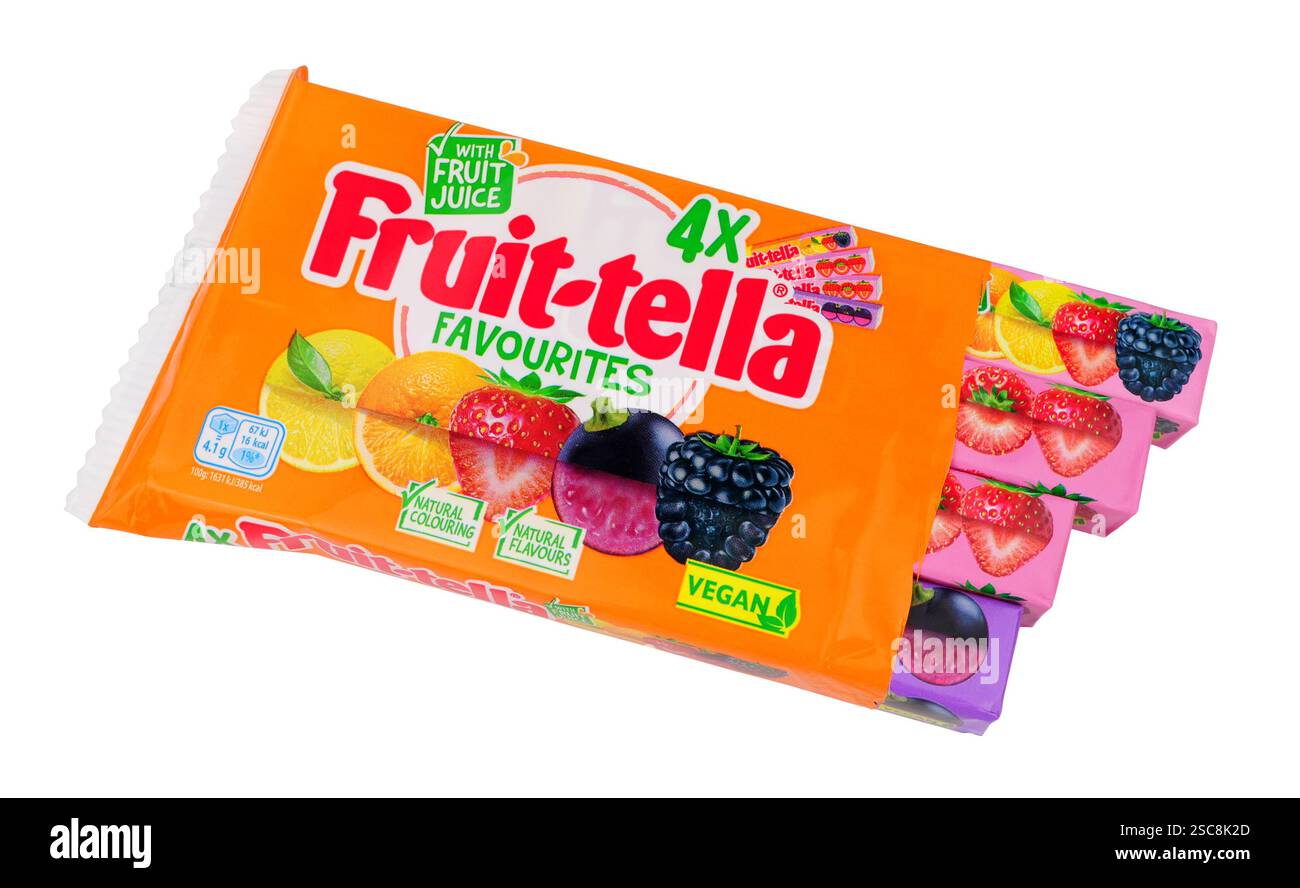 Fruitella favourites assorted fruit flavoured chewy sweets in a multi ...