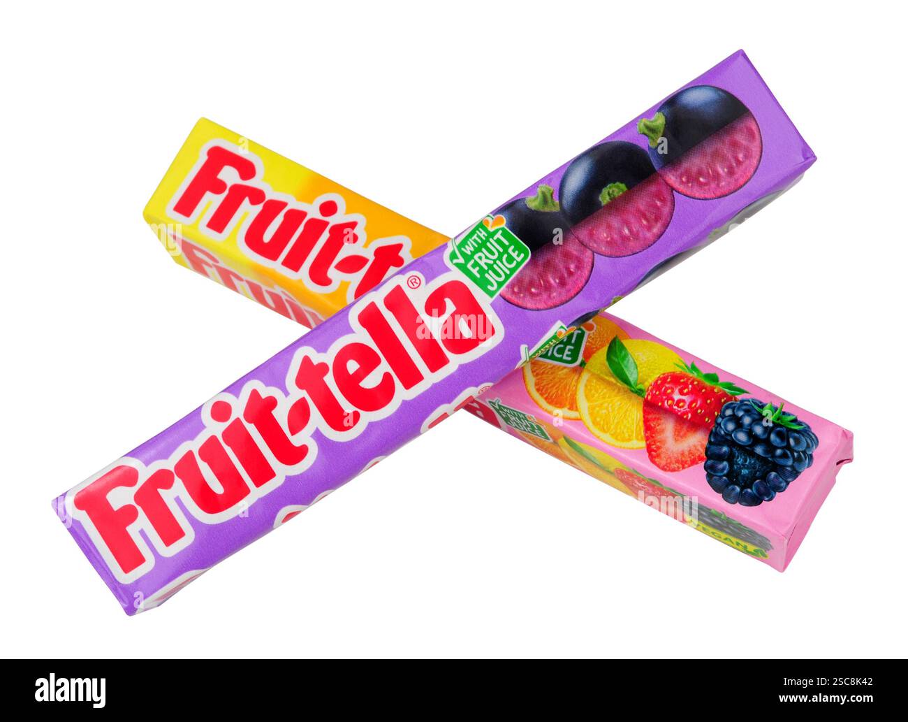 Fruitella assorted fruit flavoured chewy sweets tubes Stock Photo - Alamy