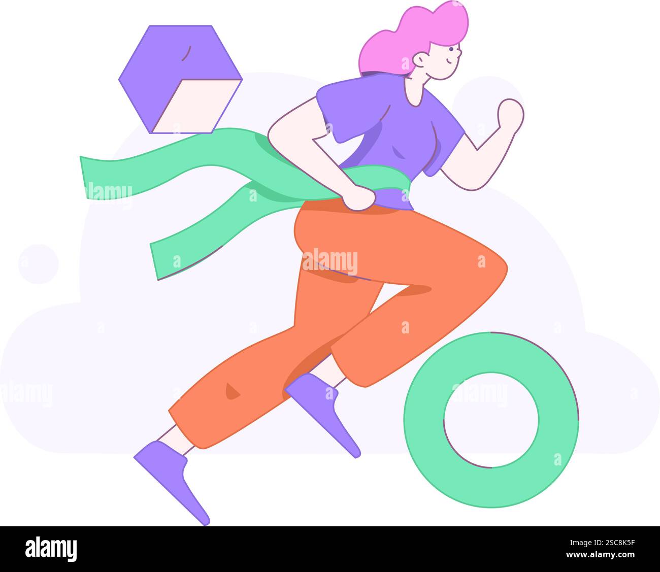 People exercising healthy running vector internet operation ...