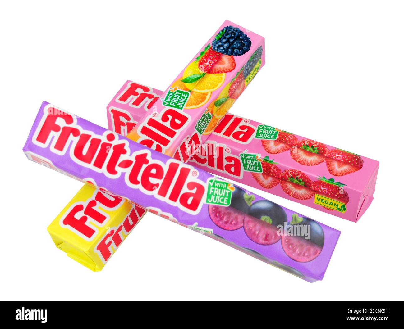 Fruitella assorted fruit flavoured chewy sweets tubes Stock Photo - Alamy