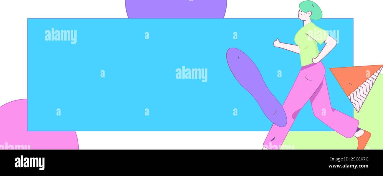 People exercising healthy running vector internet operation ...