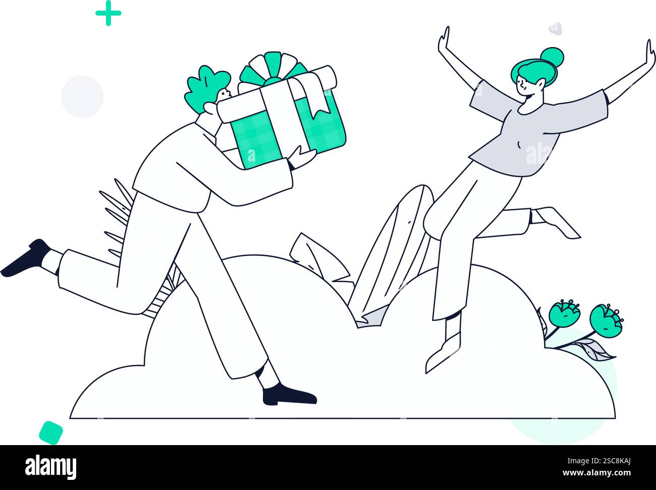 People exercising healthy running vector internet operation ...