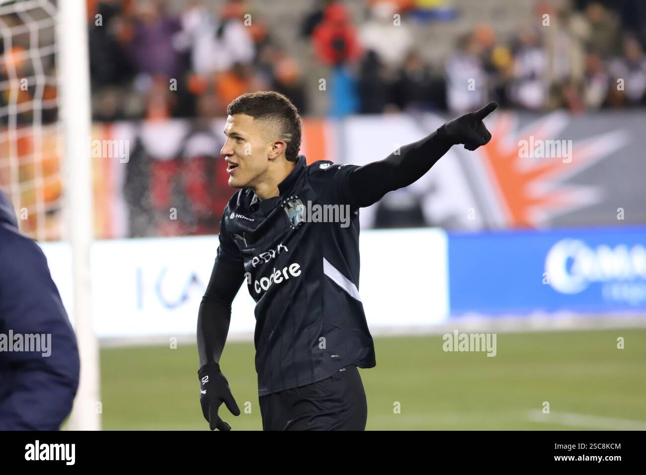 Nelson Deossa #25 of Monterrey FC celebrating after scoring a goal ...