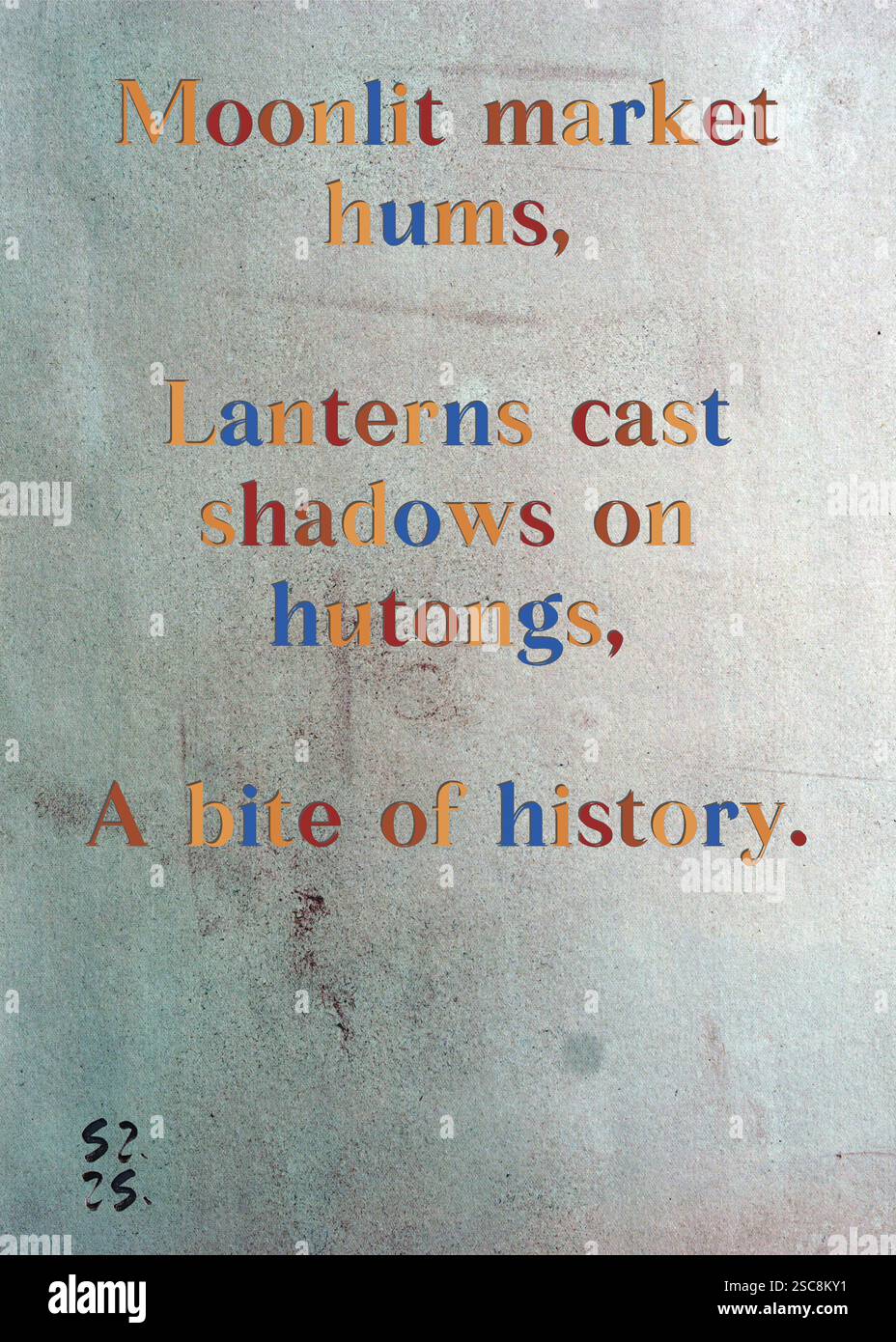 Moonlit market hums, Lanterns cast shadows on hutongs, A bite of ...