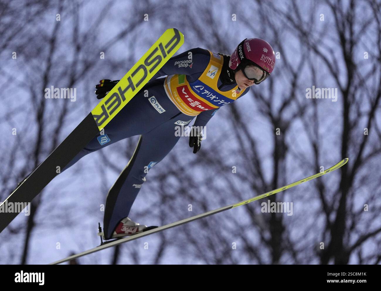 Germany's Agnes Reisch competes in the women's super team normal hill ...