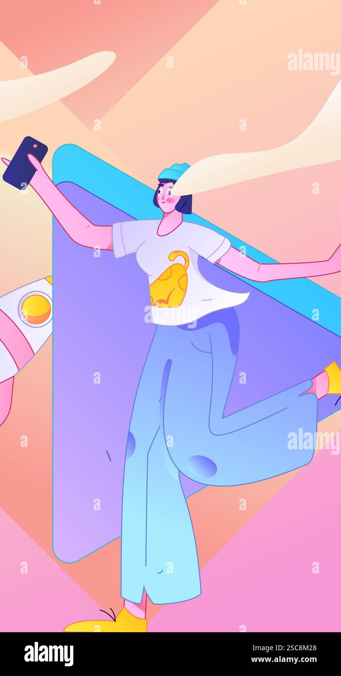 People exercising healthy running vector internet operation ...