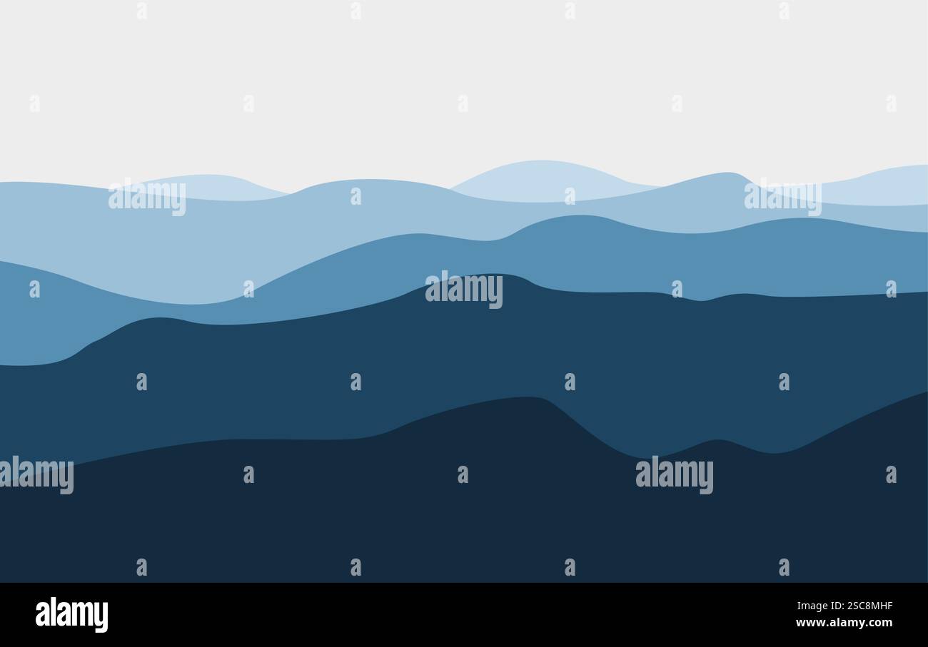 Panorama view forest landscape Stock Vector Images - Alamy