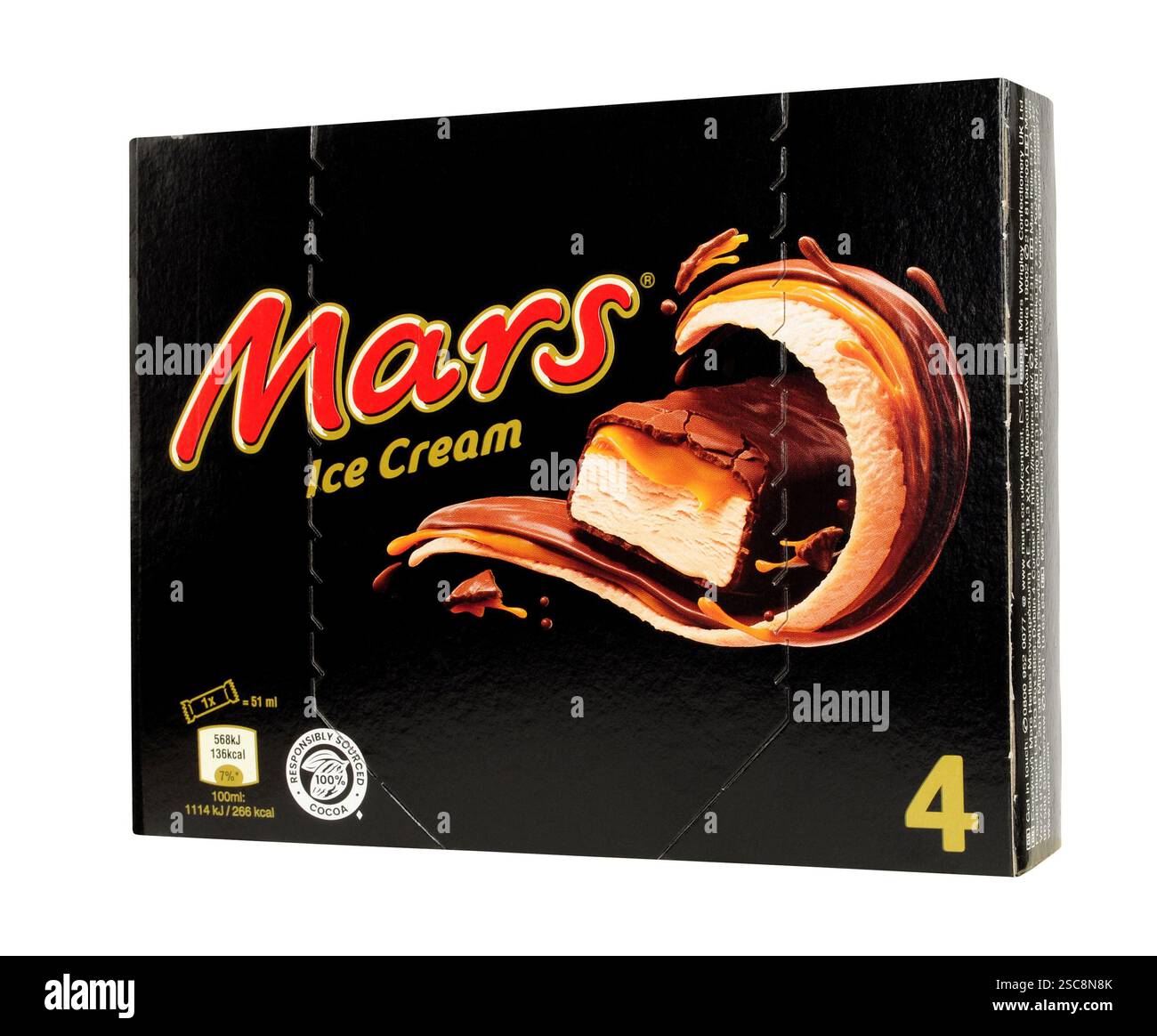 Mars ice cream bars, dairy ice cream topped with caramel and covered in ...