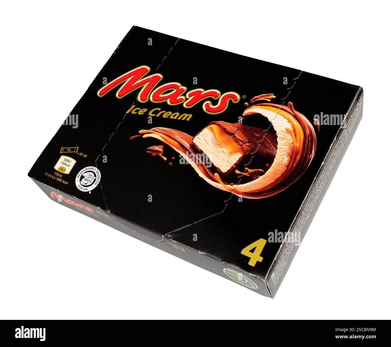 Mars ice cream bars, dairy ice cream topped with caramel and covered in ...