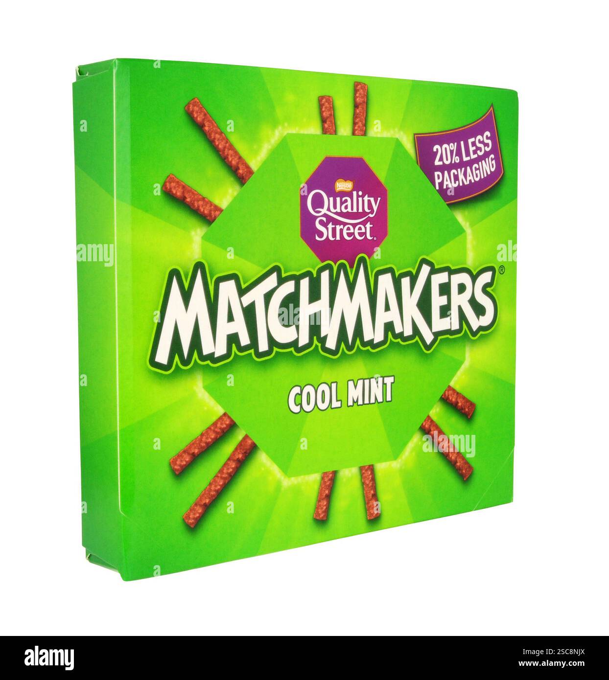 Matchmakers cool mint flavoured milk chocolate sticks in a 120g box ...