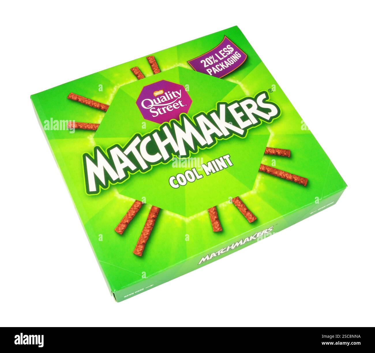 Matchmakers cool mint flavoured milk chocolate sticks in a 120g box ...