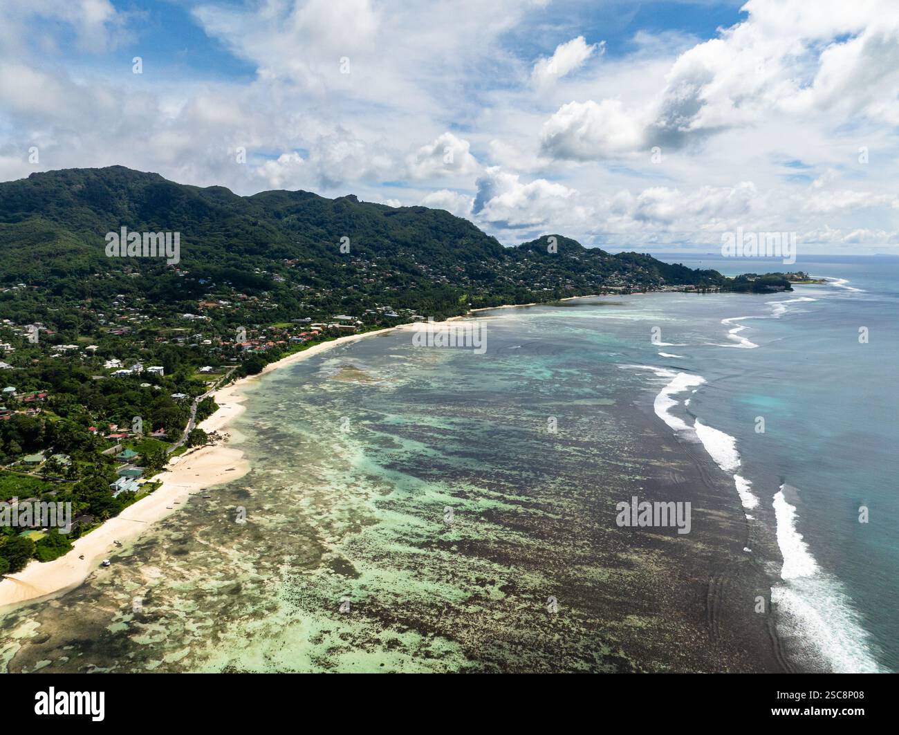 Seychelles drone island hopping hi-res stock photography and images - Alamy