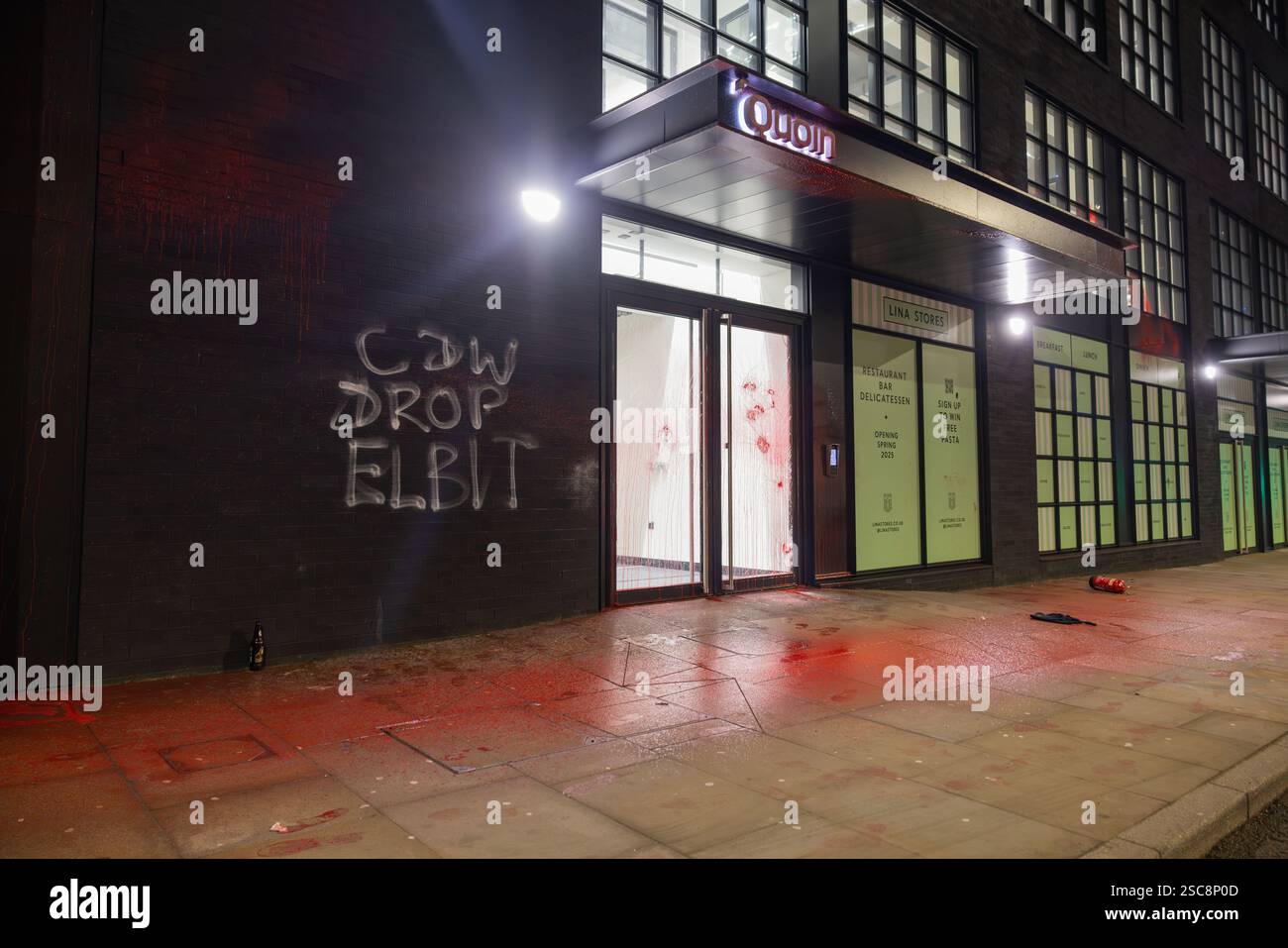 Manchester, UK. 06 FEB, 2025. Palestine action target CDW offices in ...