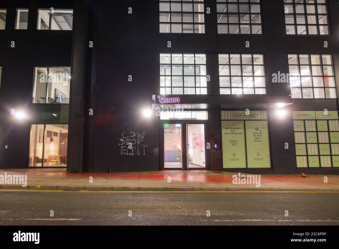 Manchester, UK. 06 FEB, 2025. Palestine action target CDW offices in ...