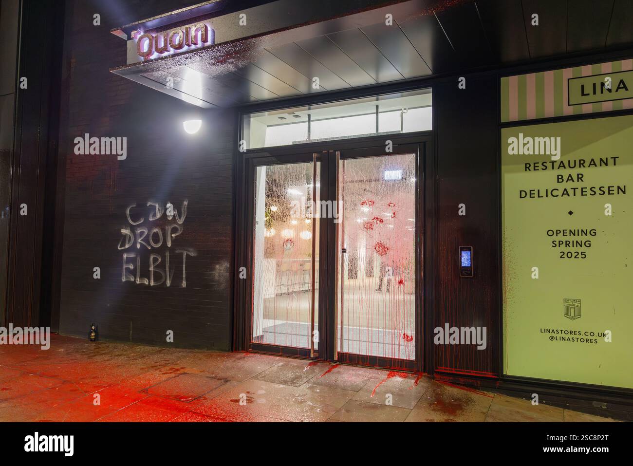 Manchester, UK. 06 FEB, 2025. Palestine action target CDW offices in ...