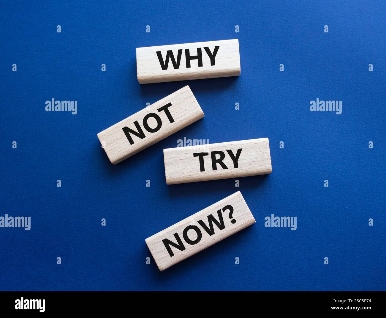Why not try symbol. Concept words Why not try on wooden blocks ...