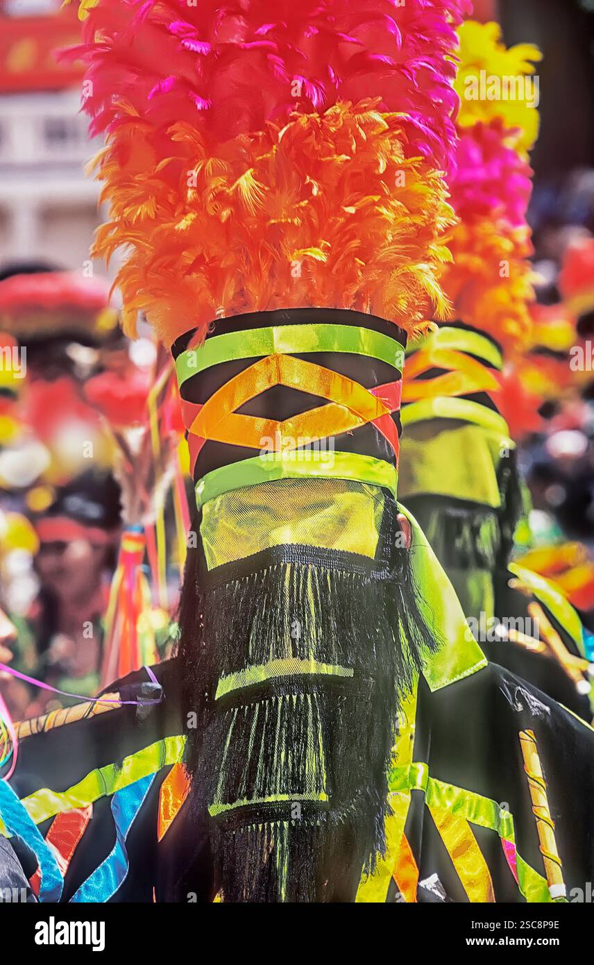 Toba warriors masks on parade, Oruro Carnival, Oruro, Bolivia, South ...