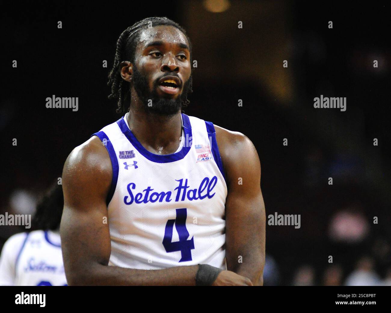 Seton Hall's Prince Aligbe (4) during Wednesday's Big East game at the ...