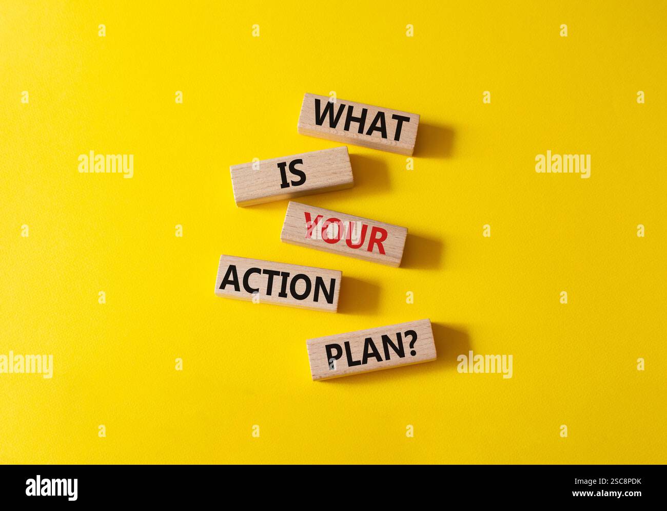 What is your action plan symbol. Wooden blocks with words What is your ...