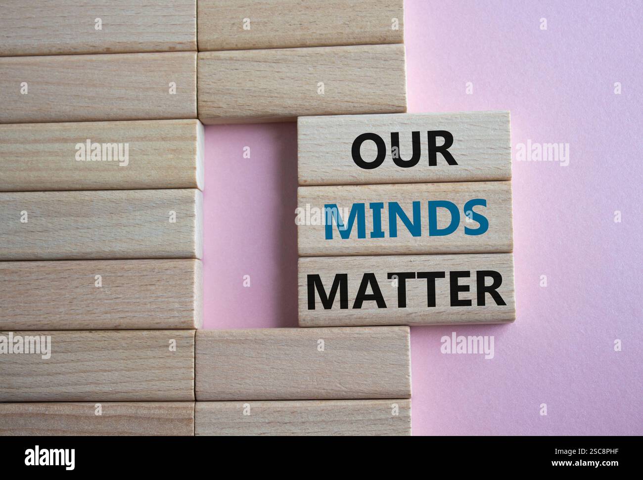 Our Minds Matter symbol. Concept words Our Minds Matter on wooden ...