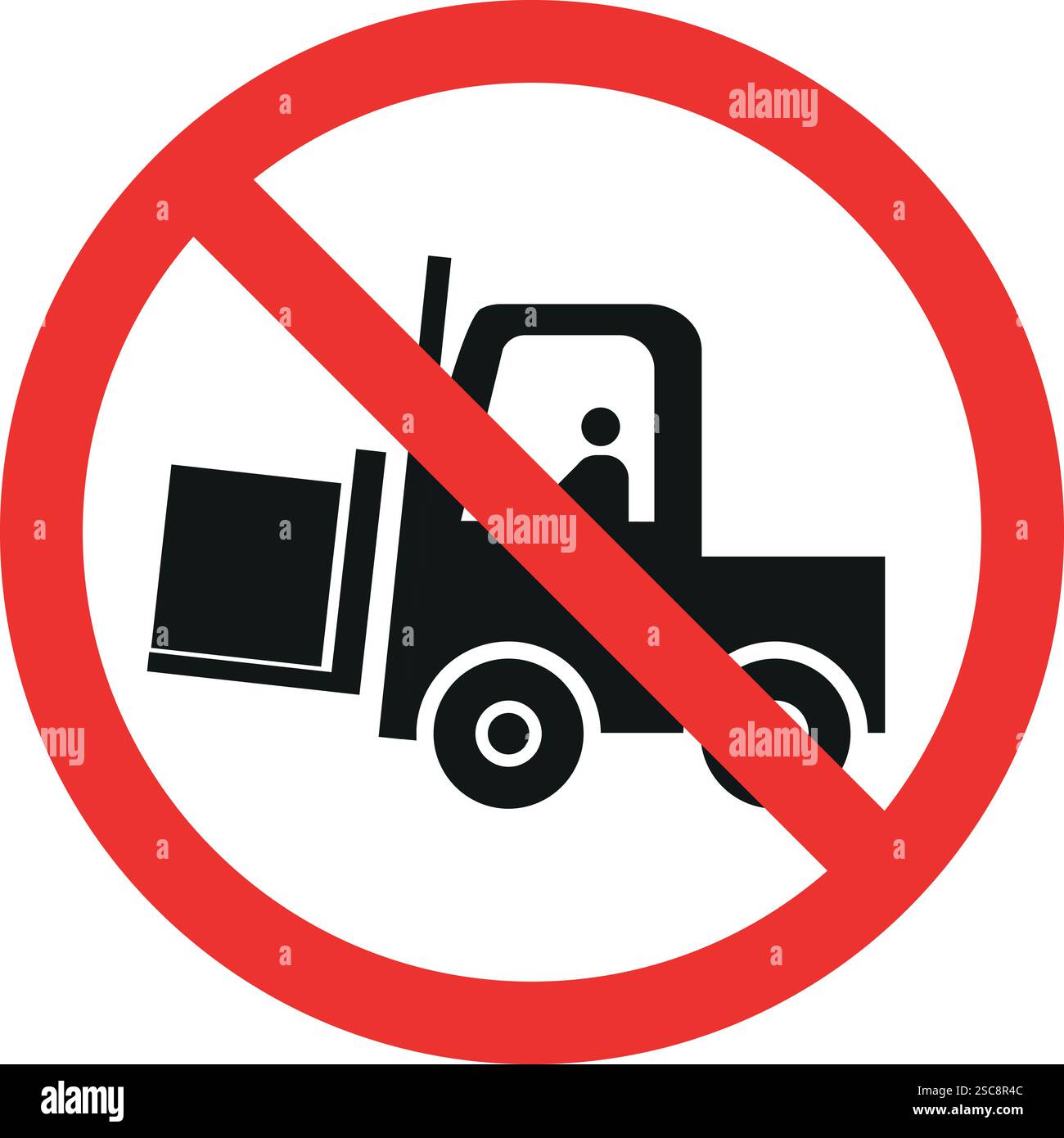 No forklift sign. Forbidden signs and symbols Stock Vector Image & Art ...