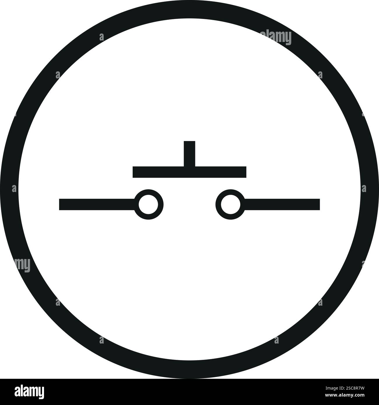 Push button circuit sign. Electrical signs and symbols Stock Vector ...