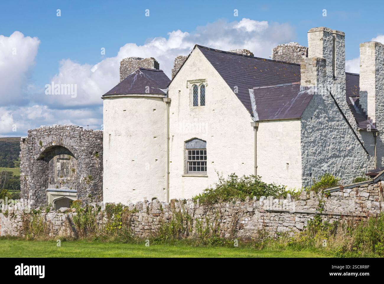 Oxwich Castle (16th century), Gower Peninsula, Swansea, South Wales, UK ...