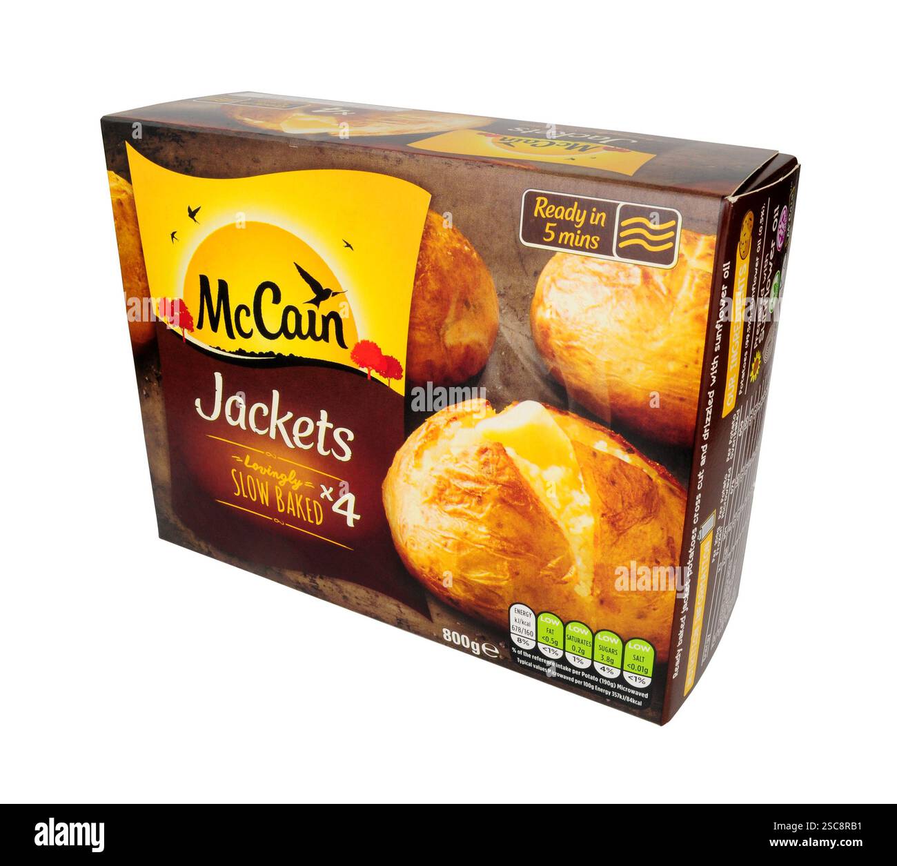 McCain frozen slow baked jacket potatoes in a four potato 800g pack ...
