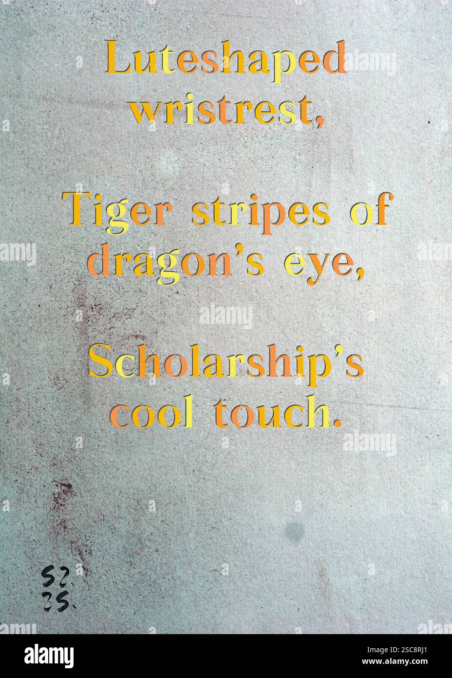 Luteshaped wristrest, Tiger stripes of dragon's eye, Scholarship's cool ...