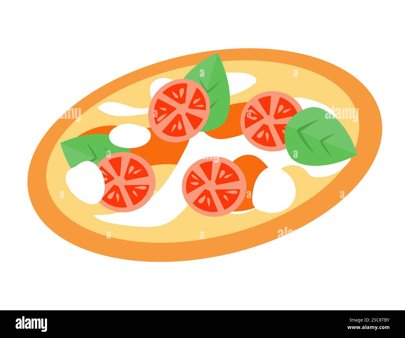 Margarita pizza italy Stock Vector Images - Alamy