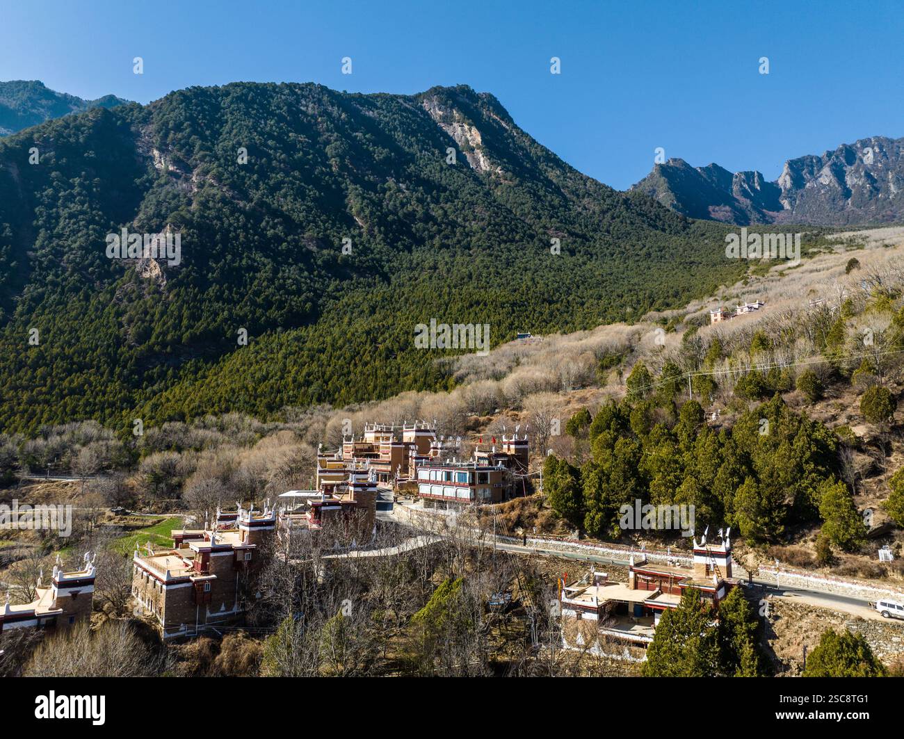 Ganzi, China. 06th Feb, 2025. The photo shows the scenery of Jiaju ...