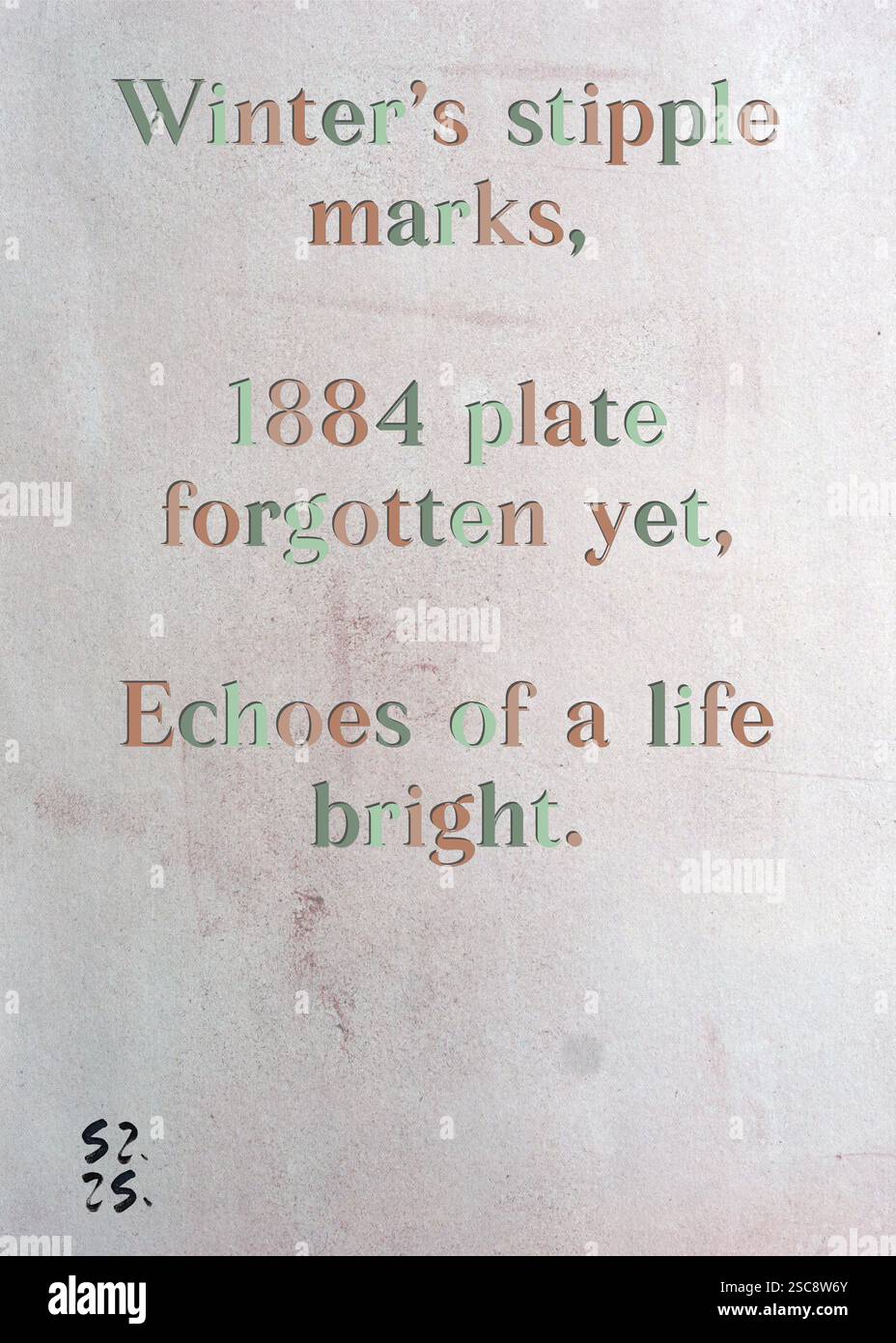 Winter's stipple marks, 1884 plate forgotten yet, Echoes of a life ...
