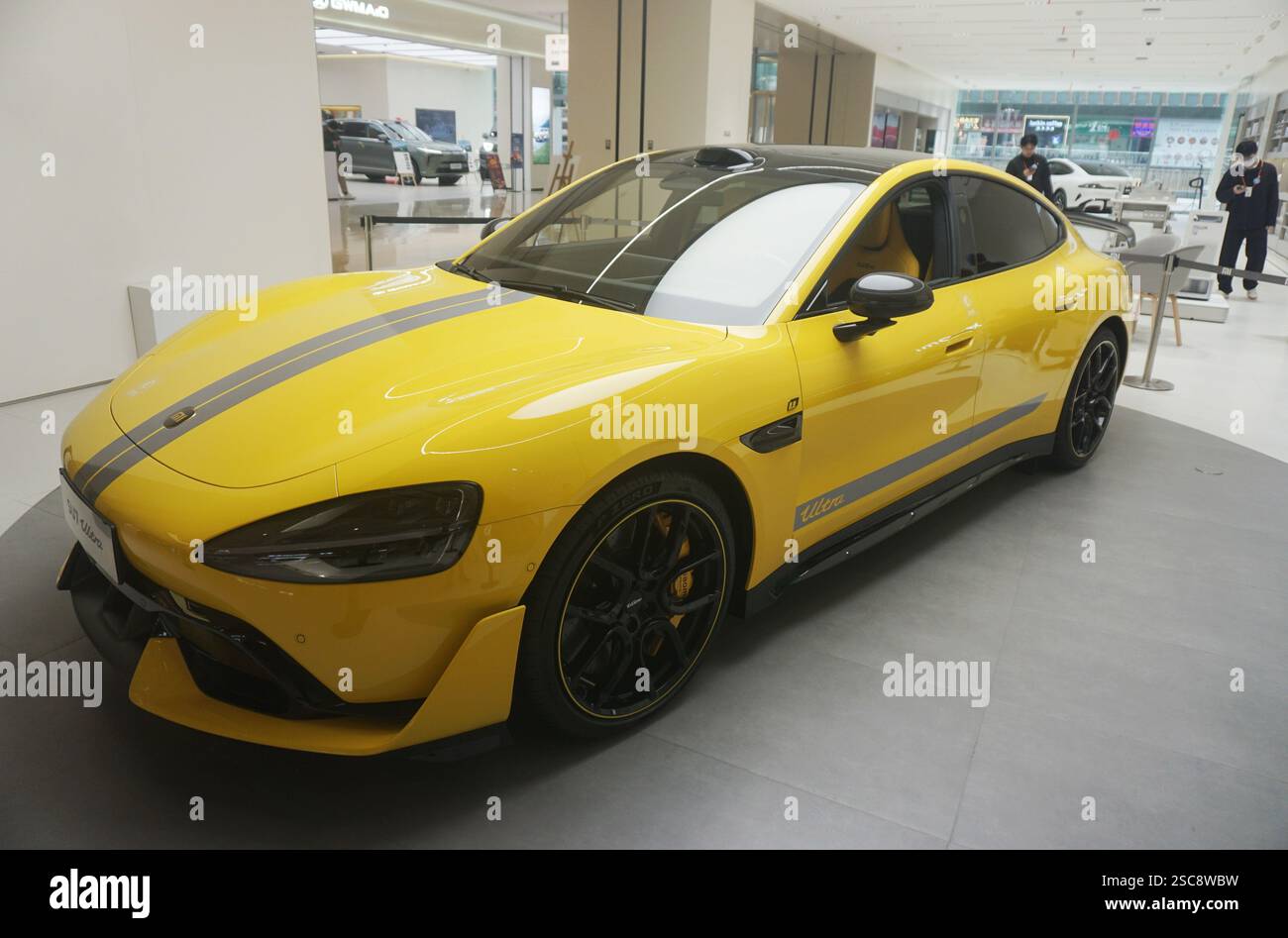 HANGZHOU, CHINA - FEBRUARY 6, 2025 - A Xiaomi SU7 Ultra production car ...