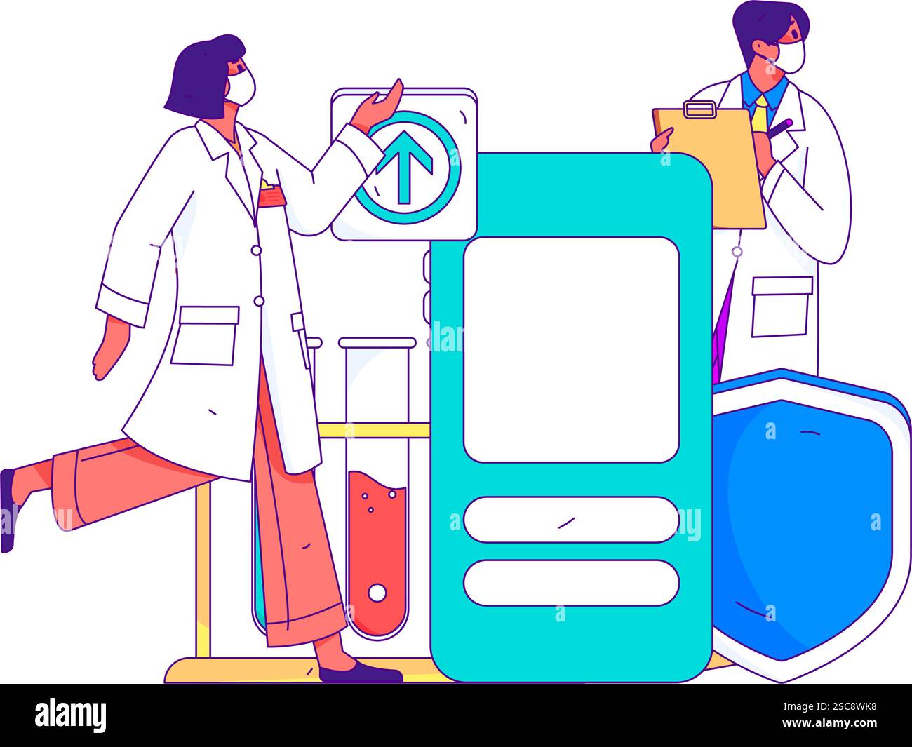 Medical characters fighting the epidemic flat vector concept operation ...