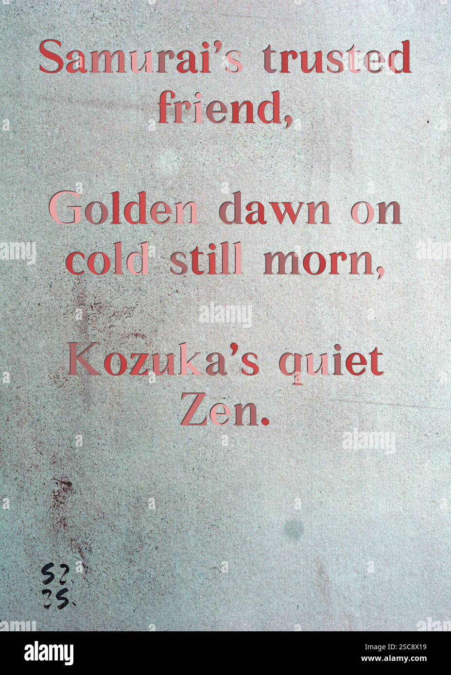 Samurai's trusted friend, Golden dawn on cold still morn, Kozuka's ...