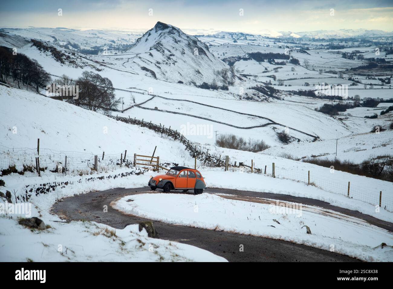 29/12/20 With Chrome Hill as a backdrop, a classic Citroen 2cv makes ...