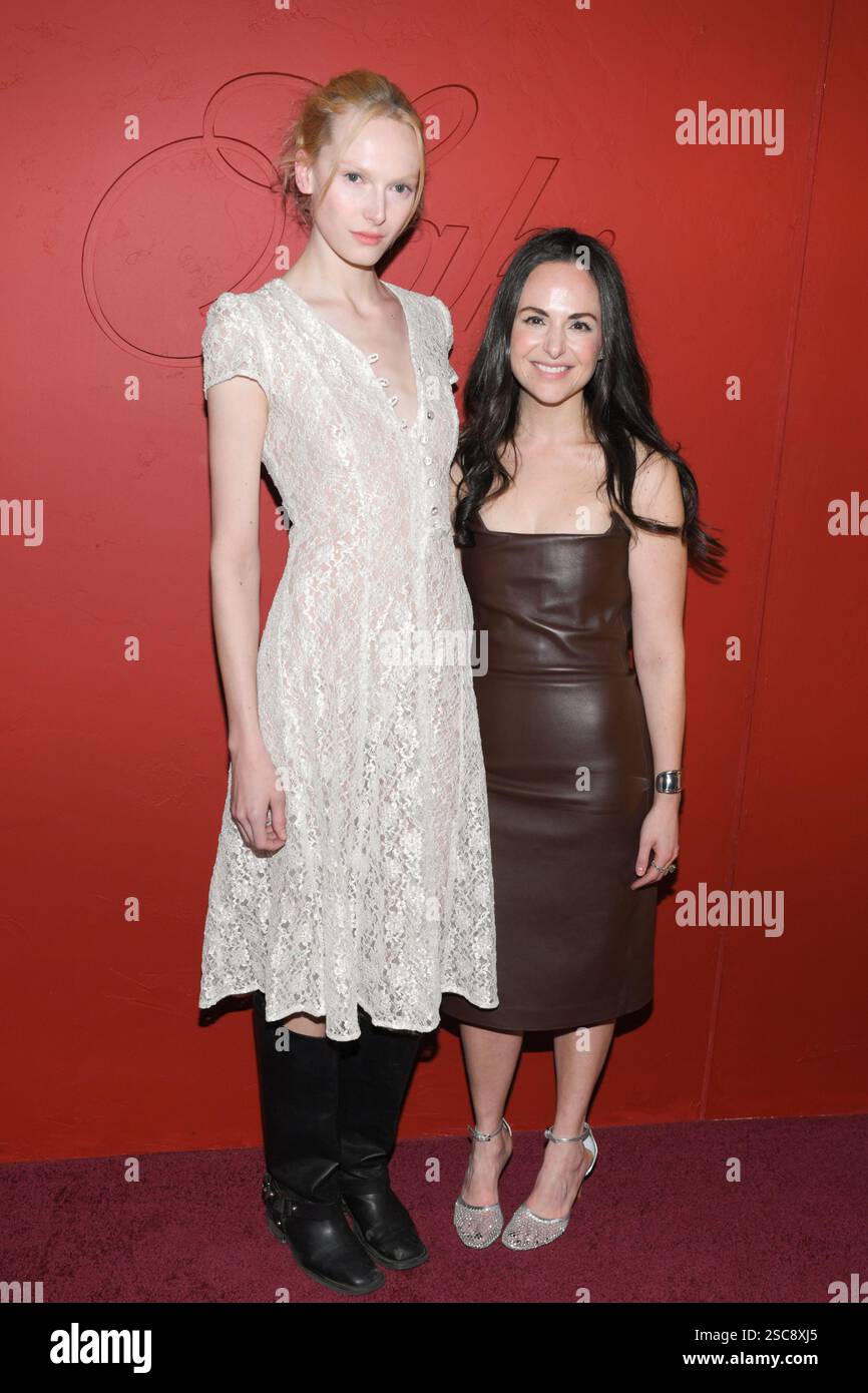 New York, USA. 05th Feb, 2025. Alex Consani and Emily Essner attends ...