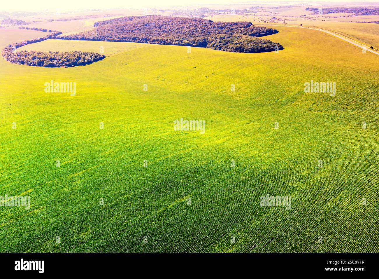 Aerial view valley rolling hills hi-res stock photography and images ...